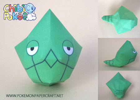 Papercraft - Pokemon Chibi Metapod - Papercraft4u | Free Papercrafts ...