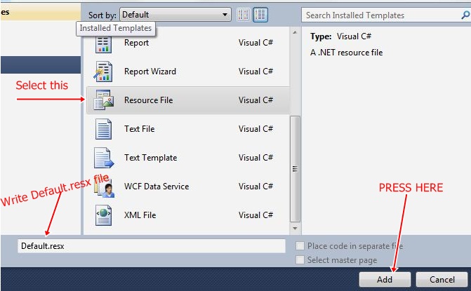 How to Implement Global resources concepts in asp.net web applications using Explicit ...