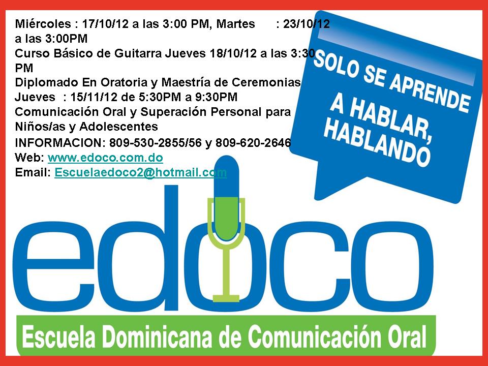 Prensa Libre Nagua: EDOCO ANUNCIA CURSOS