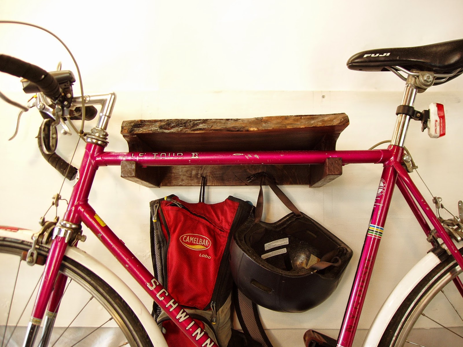 driftedge woodworking: Live Edge Walnut Bike Rack with Upcycled Spoke ...
