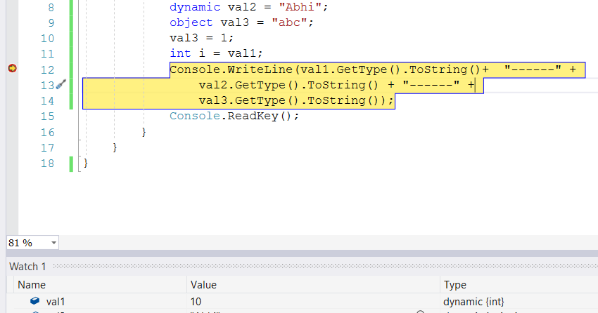 Dynamic Type in c# | C#.NET,SQL Server and Microsoft Azure