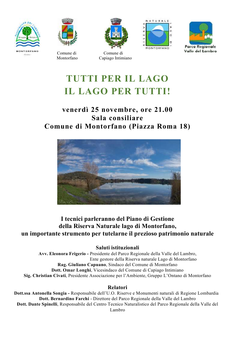 Brianza Centrale: Montorfano: tutti per il lago, il lago per tutti