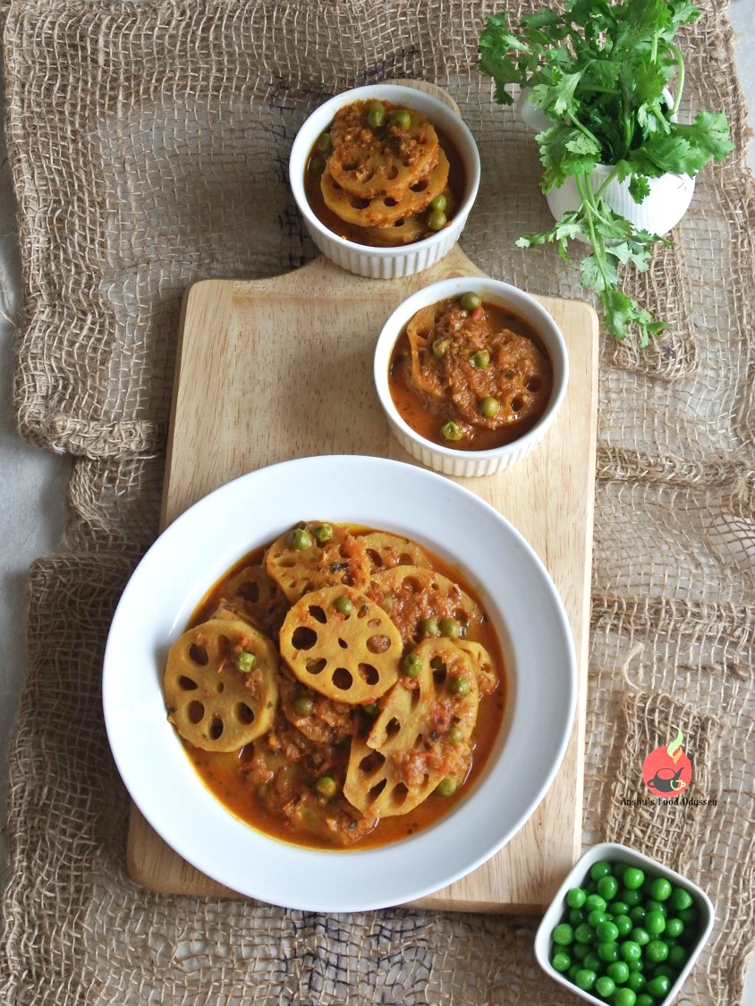 Punjabi Style Bhein Matar ki Sabzi | Kamal Kakdi aur Hare Matar ki ...