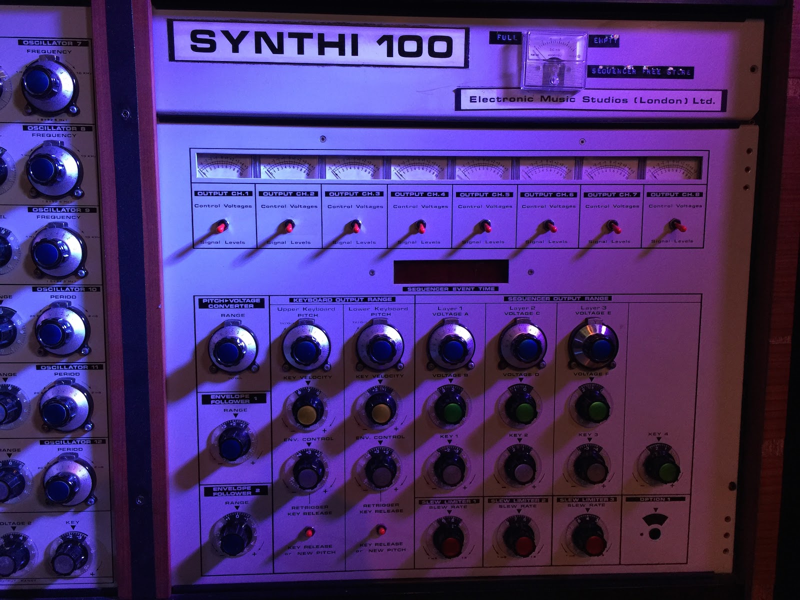 MATRIXSYNTH: EMS Synthi Night Pics with SYNTHI 100