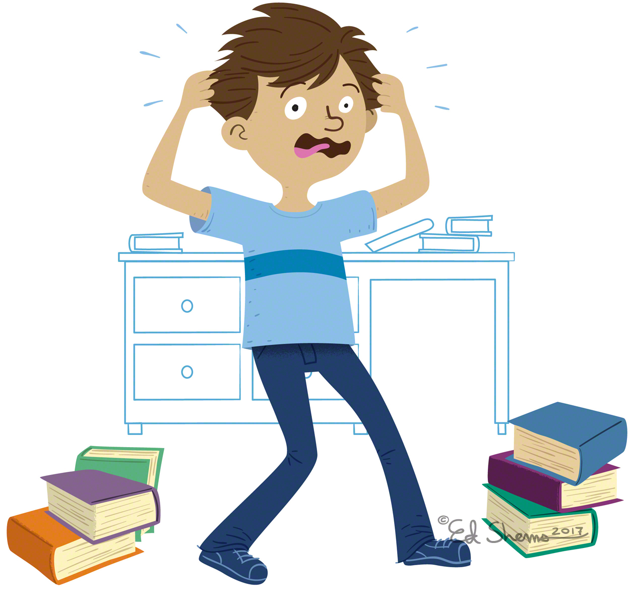 edfredned's sketch blog: Challenges of a Stressed Out Kid