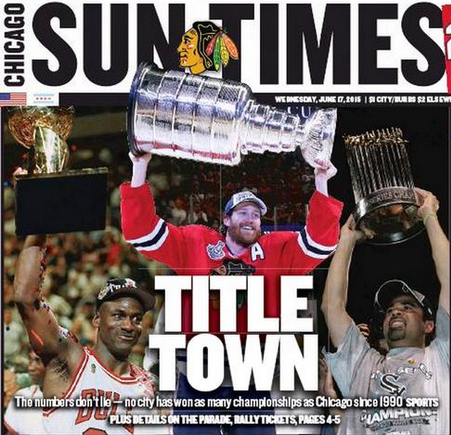 Chicago newspaper lies with statistics for its 'Title Town' headline