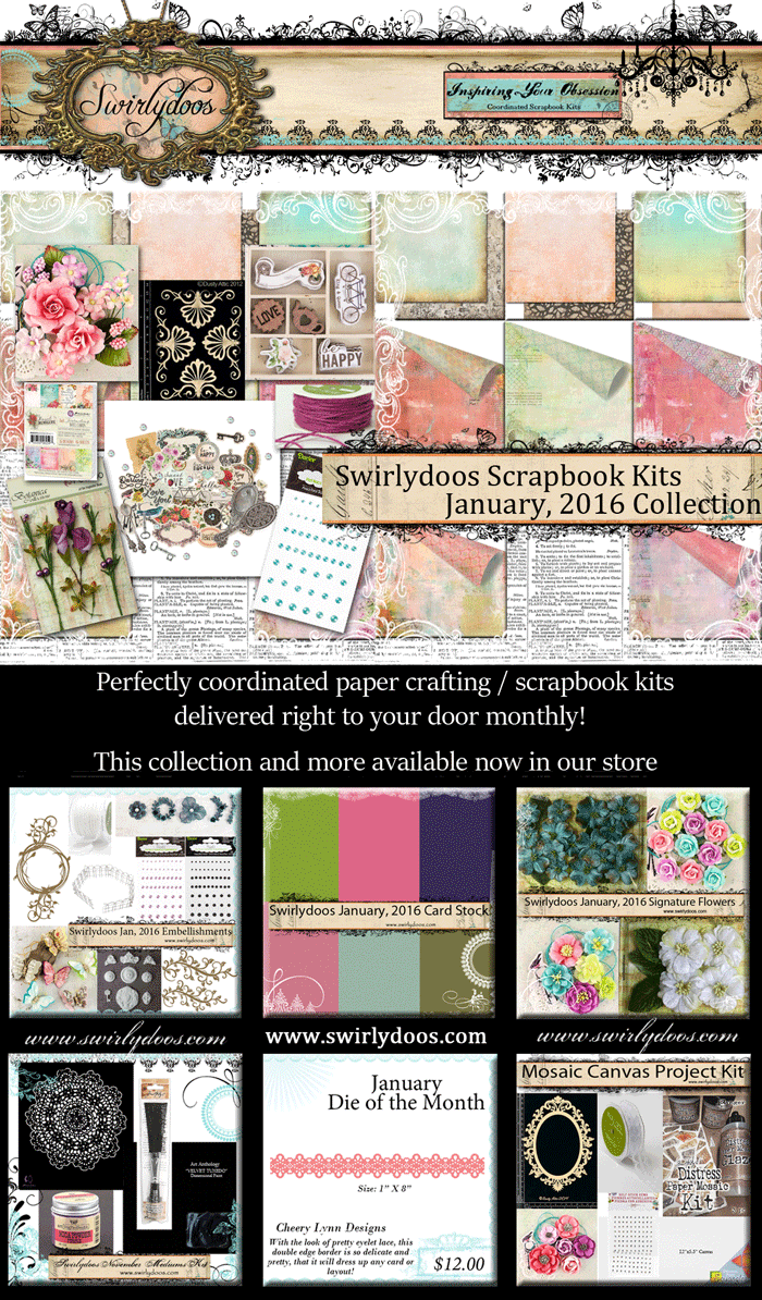 Swirlydoos Scrapbook Kit Club: January Scrapbook Kit Reveal and Blog Hop