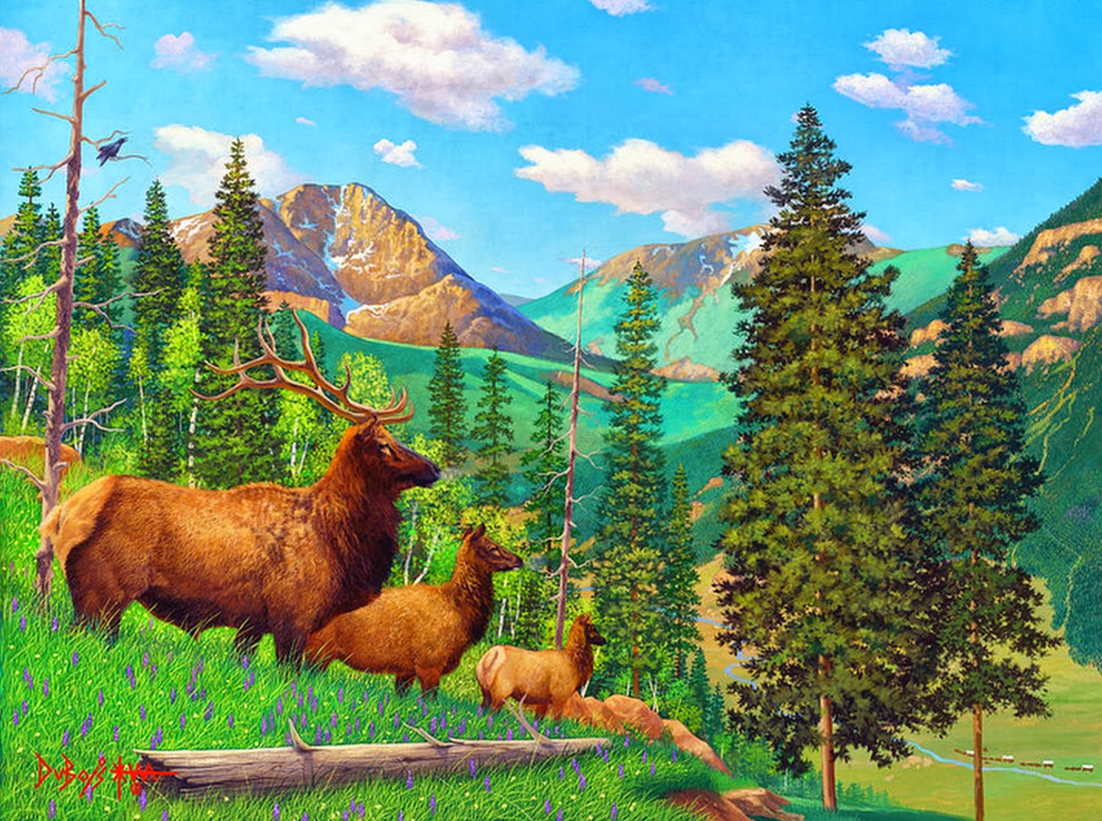 IMAGEN DE UN PAISAJES CON ANIMALES - Imagui