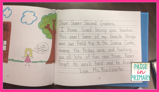 Dear Second Graders... - Paige in Primary