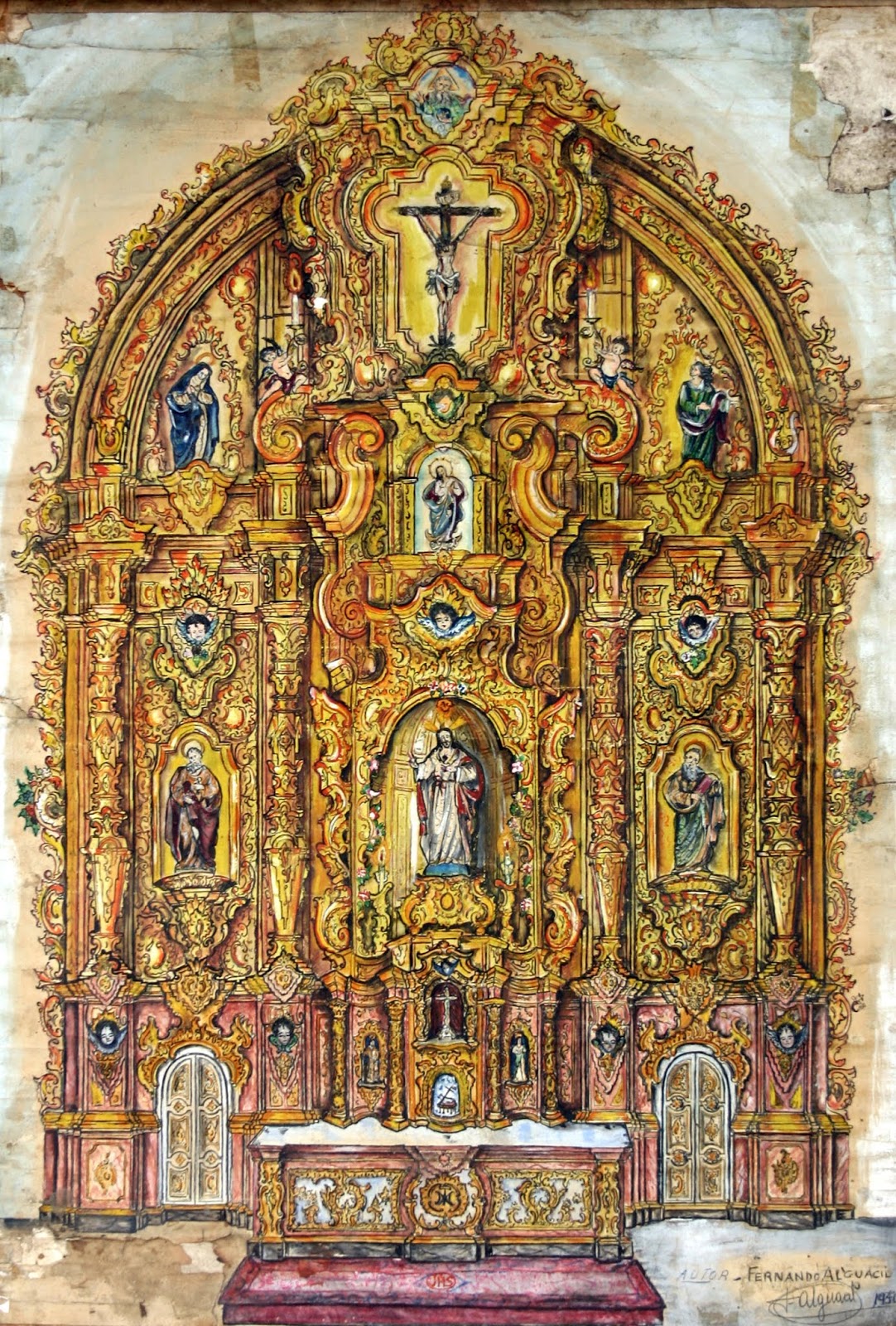 Cosas de Calañas: El retablo del Altar Mayor de la Iglesia de Santa ...