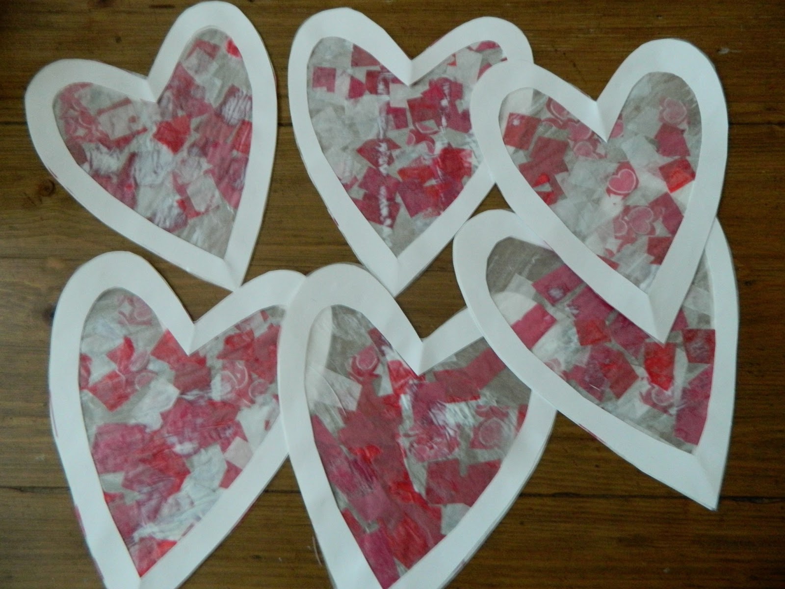 the vintage umbrella: tissue paper window heart