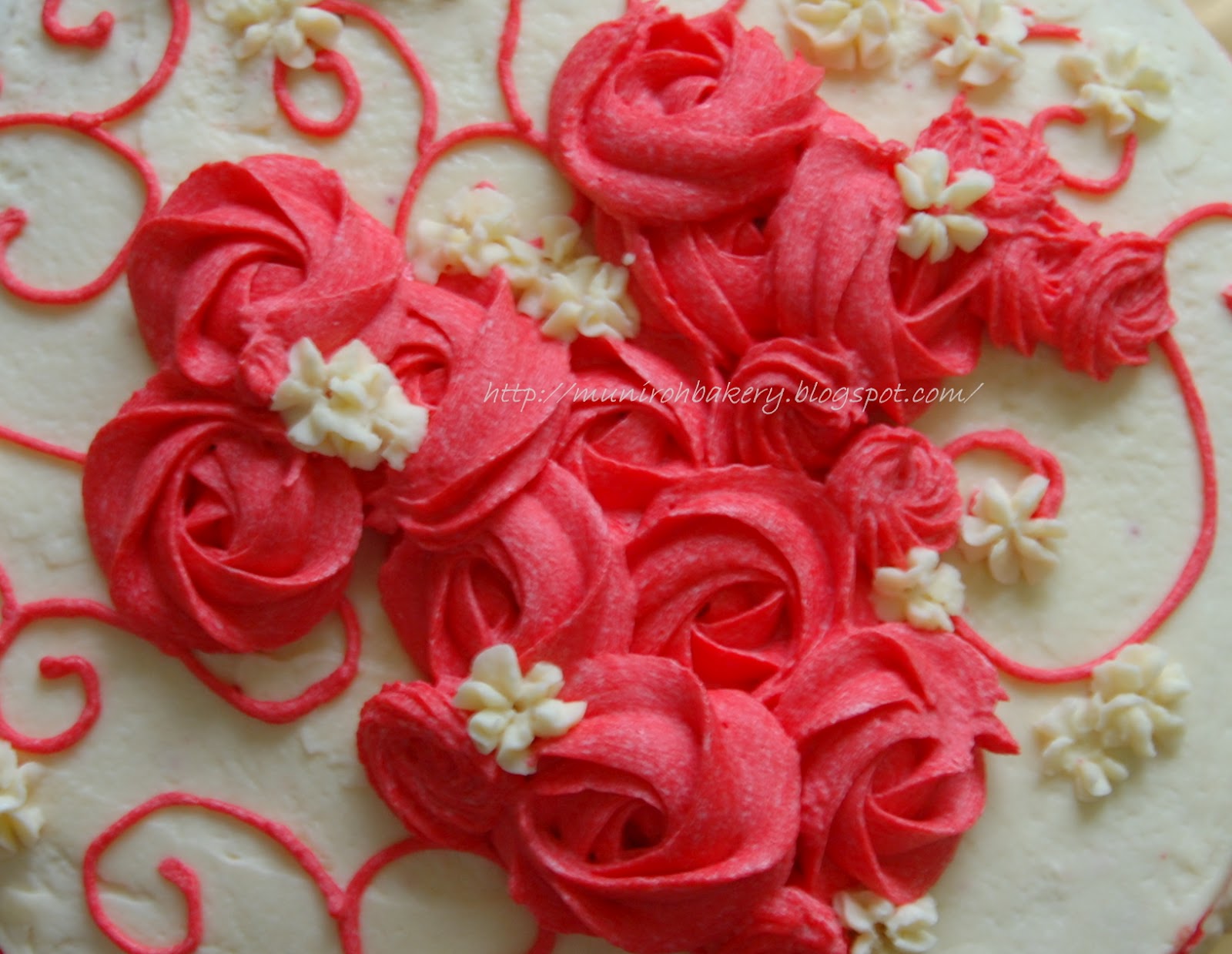 Red velvet cake with extra cream cheese frosting for Mother's day ...