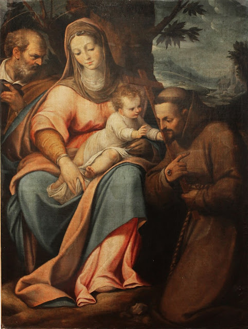 Museo Francescano Virtuale: Sacra Famiglia con san Francesco in un ...