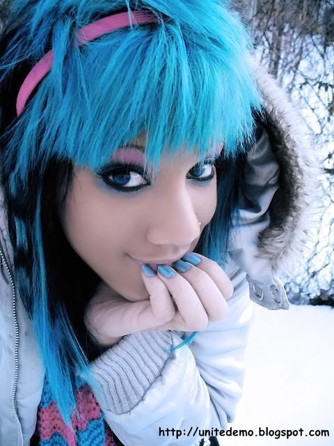 Emo Hair Style (Blue) | Emo | Screamo