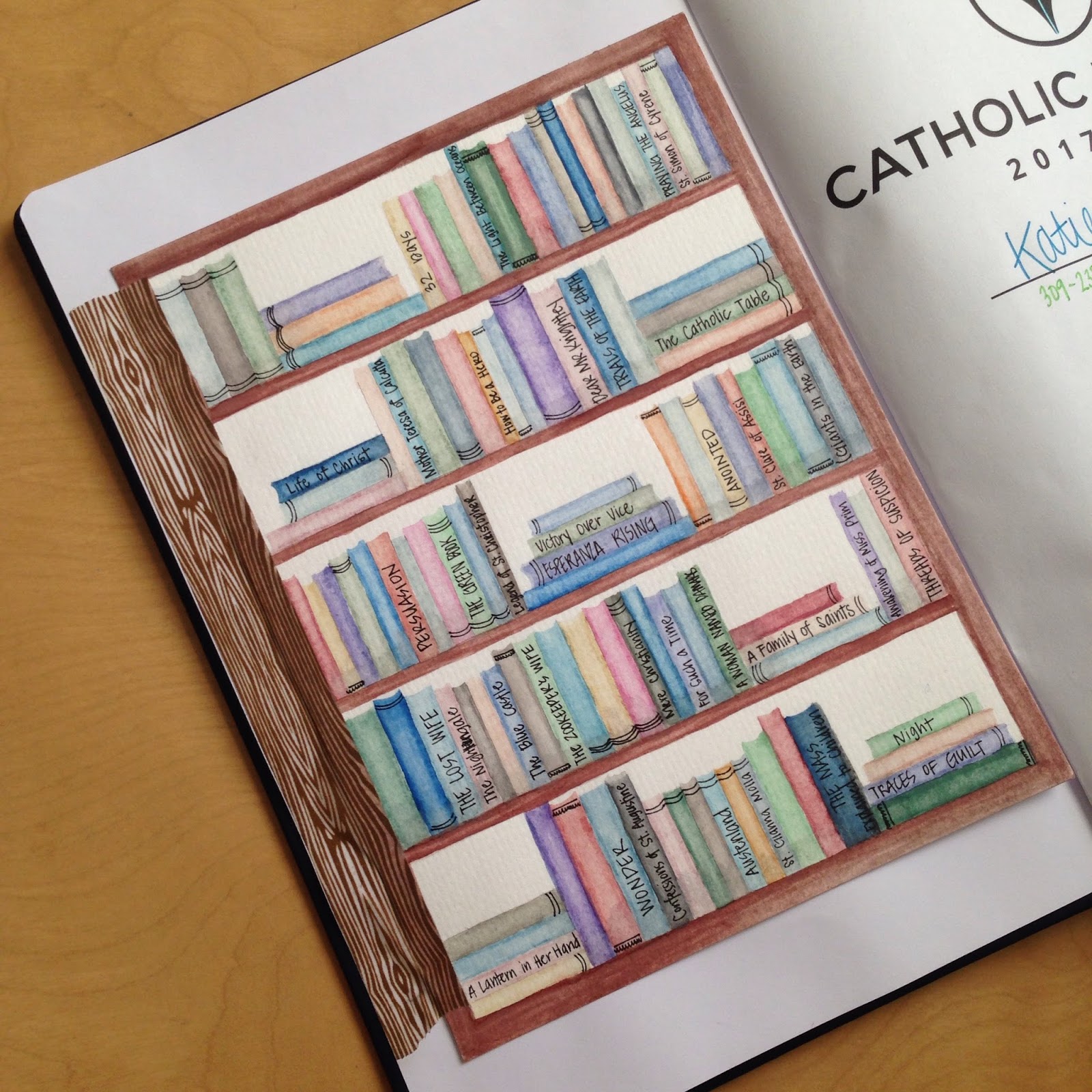 Look to Him and be Radiant: Watercolor Bookshelf Printable