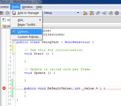 a study: Unity3d MonoDevelop 에서 C# Defalt Parameters 에 대해