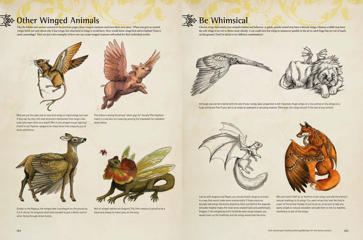Featherseeds: Sneak Peeks at my Upcoming Book: Winged Fantasy!