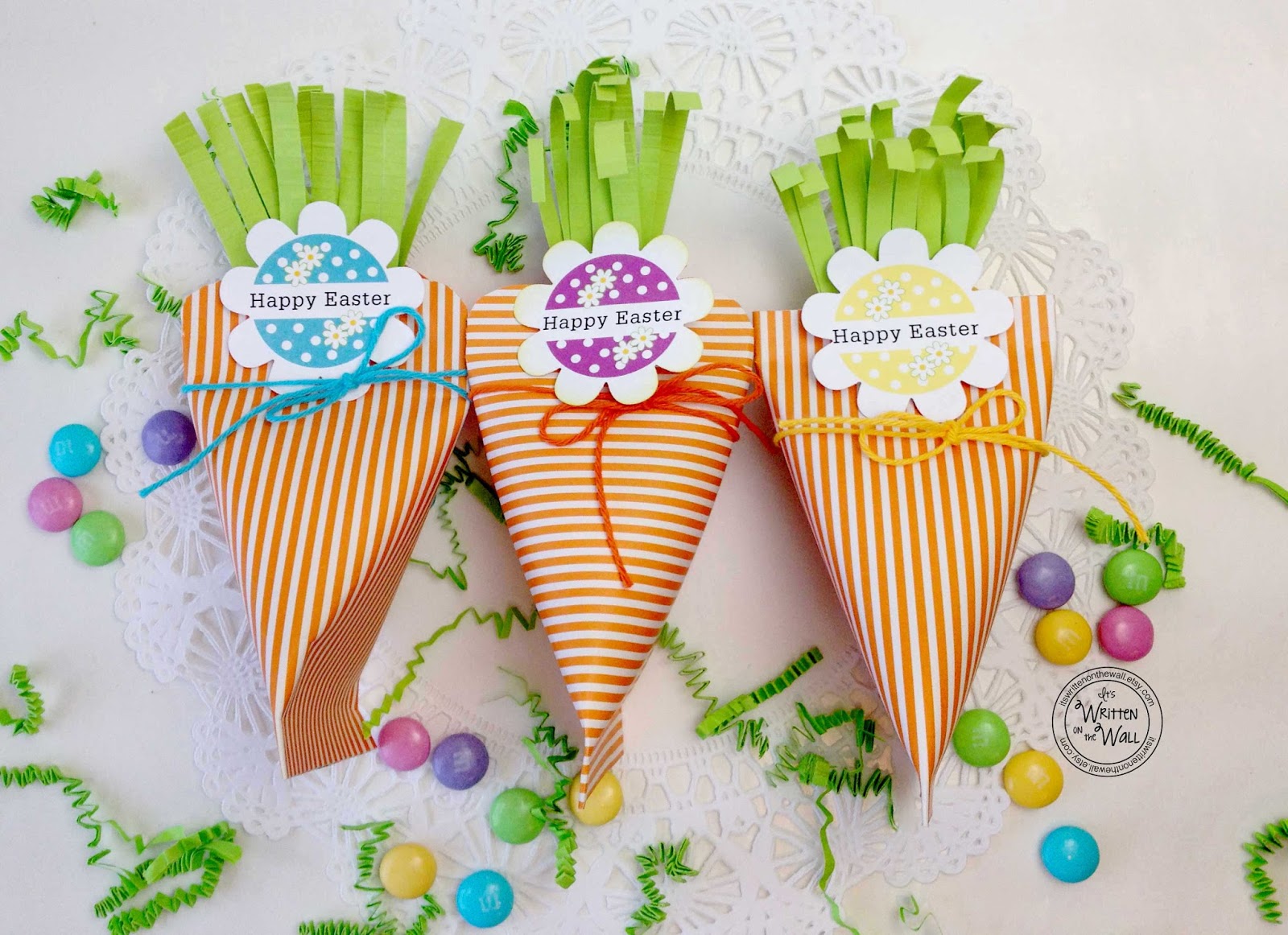 It's Written on the Wall: Tutorial: Paper Easter Carrots for Easter Egg ...