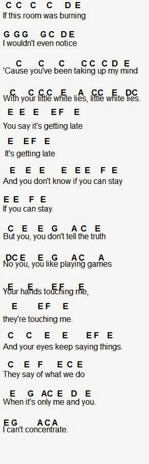 One Direction Piano Sheet Music With Letters