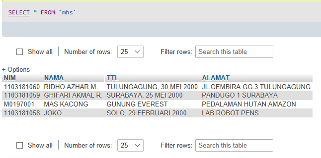pemrograman JOSS: MEMBUAT TABEL DALAM HTML by VISUAL STUDIO CODE