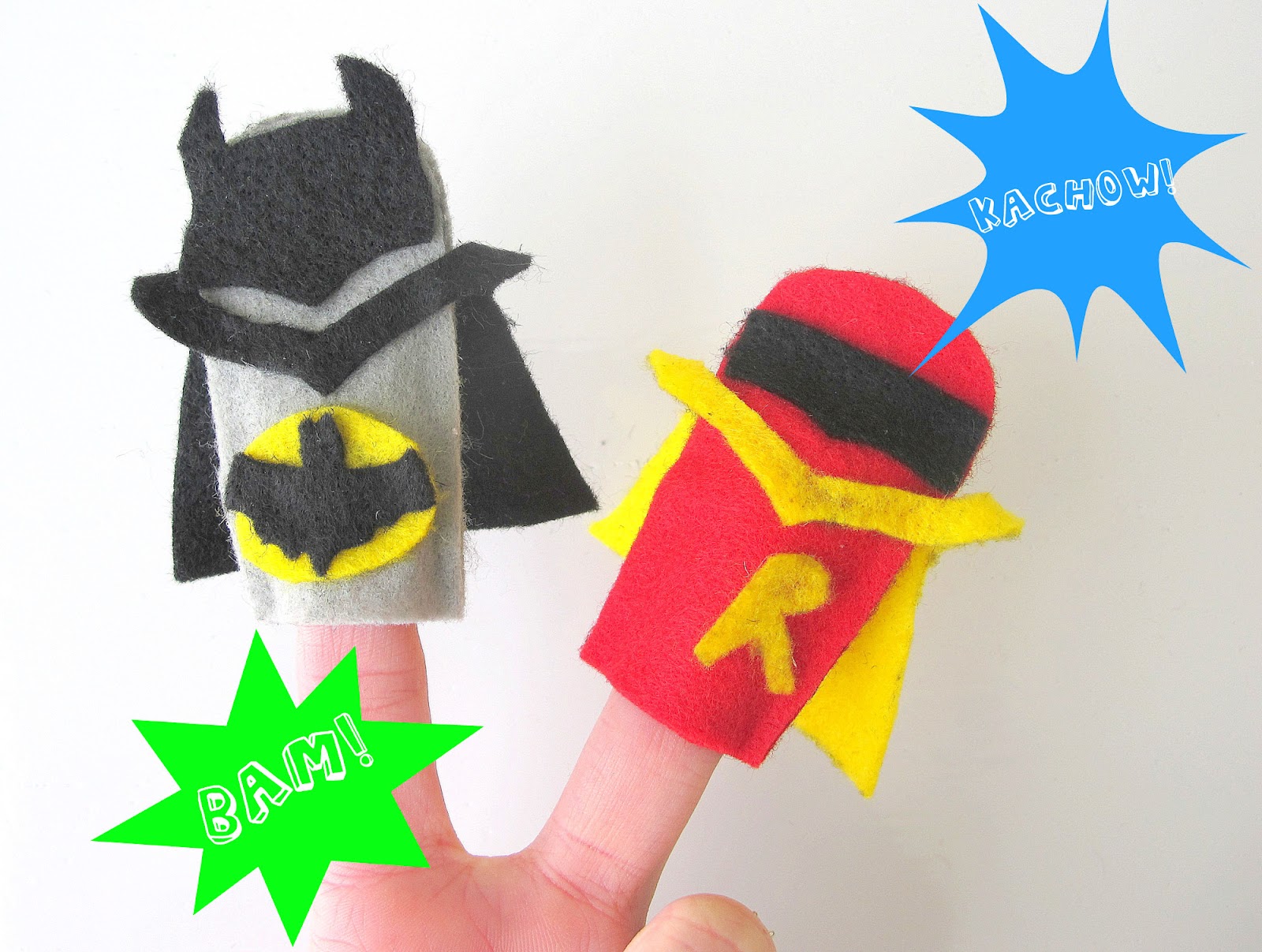 Love City: Super Hero Craft Week { super hero felt finger puppets }