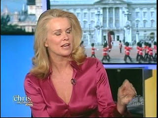 Katty Kay - pink satin blouse | Popular Celebrity Searches