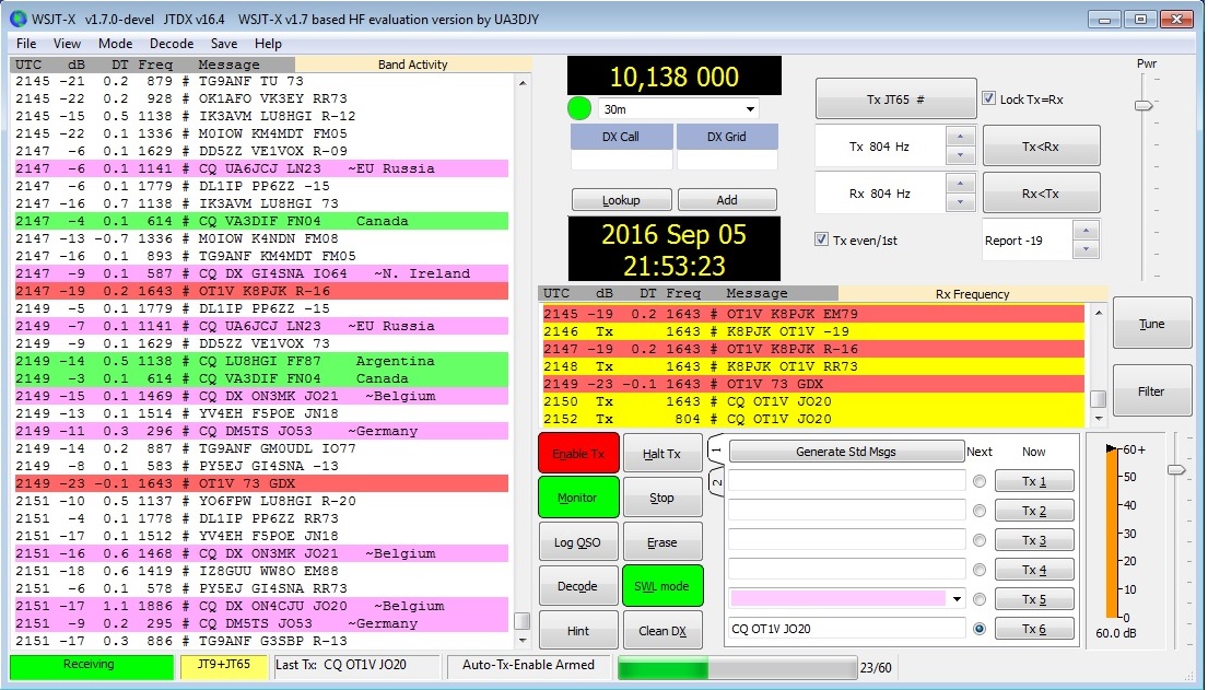 Amateur Radio blog of OT1V (ON8VM): Great improvement in JT65 software: WSJT-X enhanced by ...
