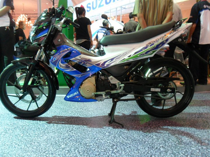 New Updet Satria fu 2011 warna Biru Putih | Modifikasi Satria Fu