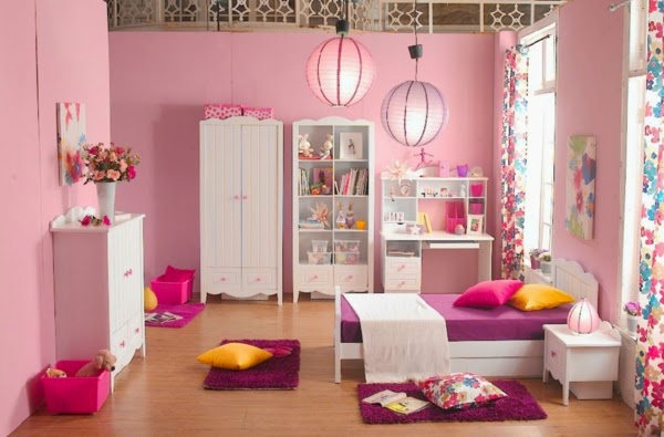 Lindos dormitorios para niñas color rosa - Colores en Casa