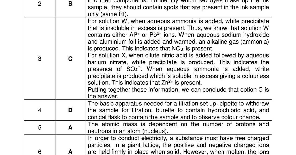 Penciltutor s Answers To 2022 O Level Papers 2018 O Level Chemistry penciltutor-s-answers-to-2022-o-level-papers-2018-o-level-chemistry