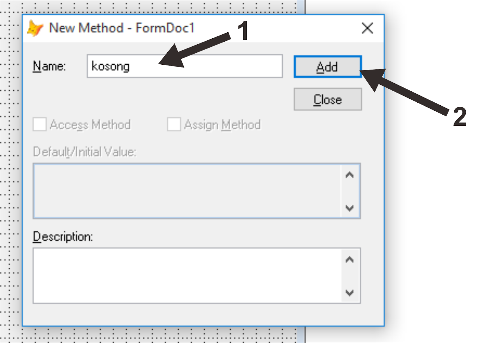 Membuat Method pada Microsoft Visual FoxPro - Coding Dulu Boss