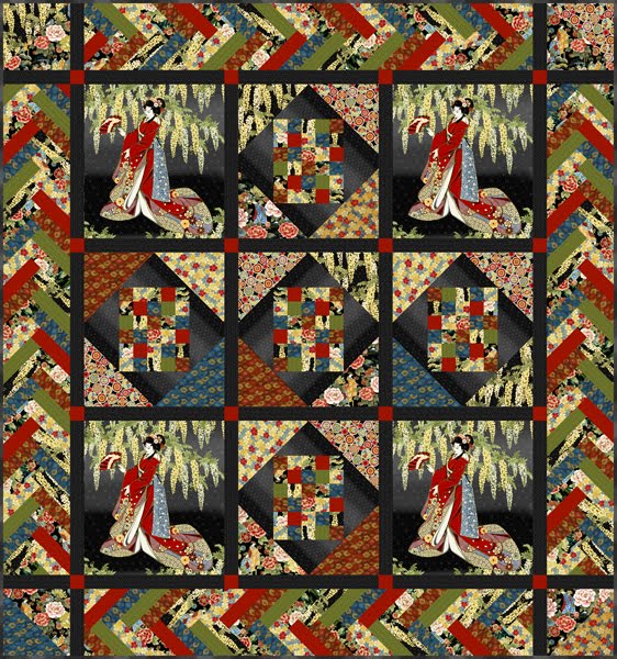 Kona Bay Fabrics Blog: Geisha Dynasty Pattern Revealed
