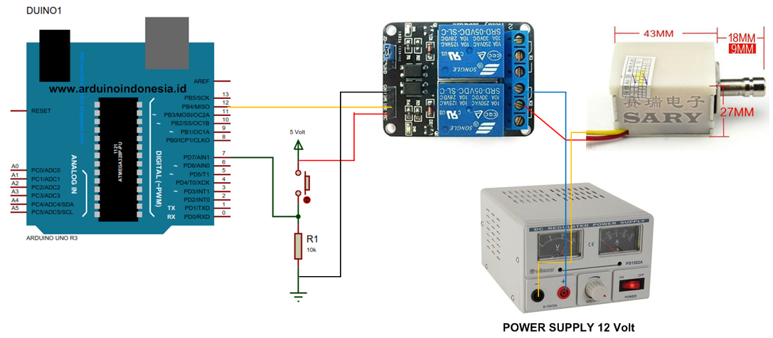 Kontrol Selenoid Door Lock Berbasis Arduino - Arduino Indonesia | Tutorial Lengkap Arduino ...