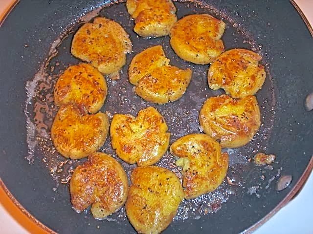 The Briny Lemon: Butter-Fried Smashed Petite Gold Potatoes