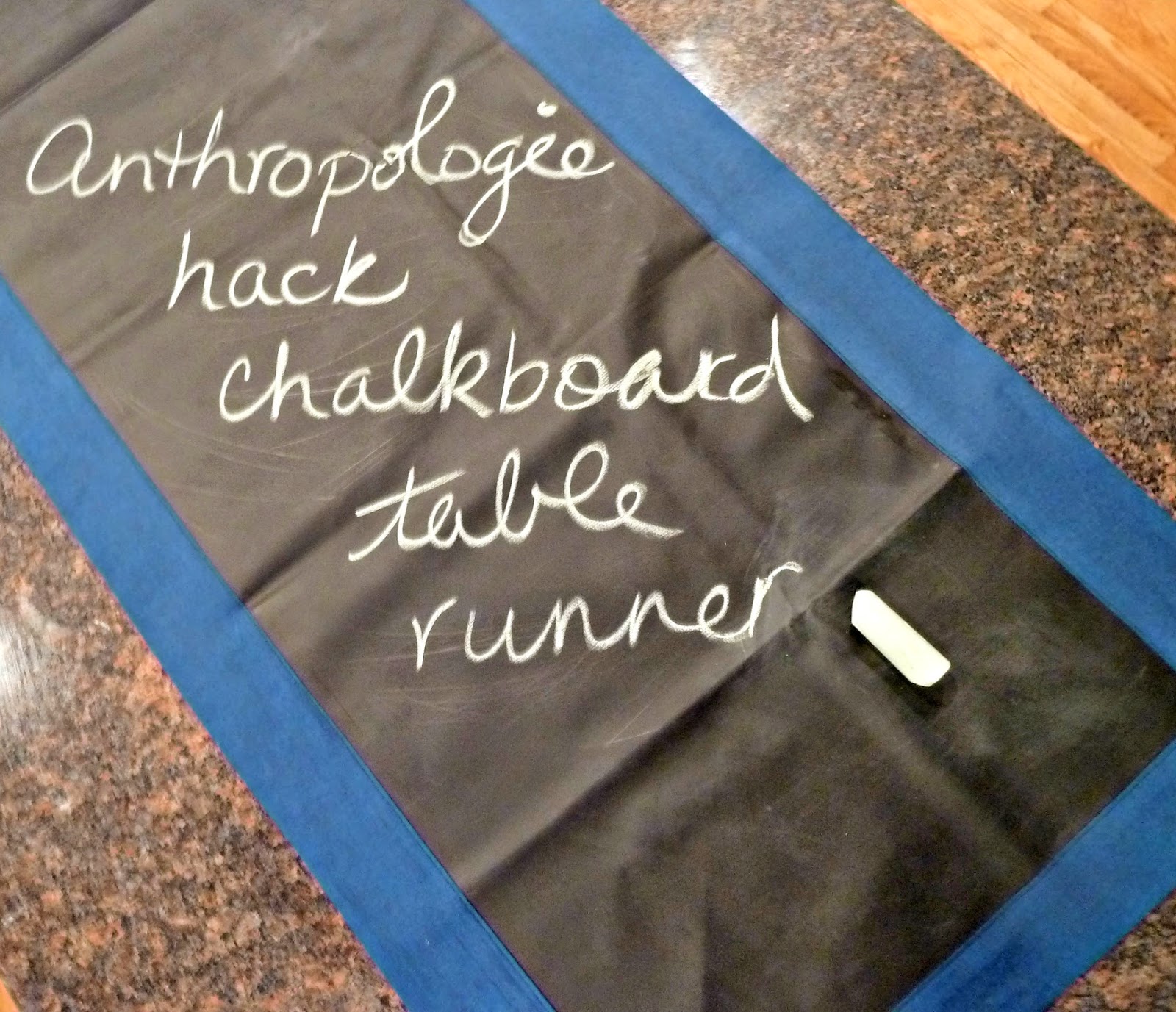 alidiza: Anthropologie Hack: Chalkboard Table Runner