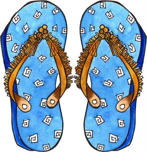 Chanclas dibujo para colorear - Imagui