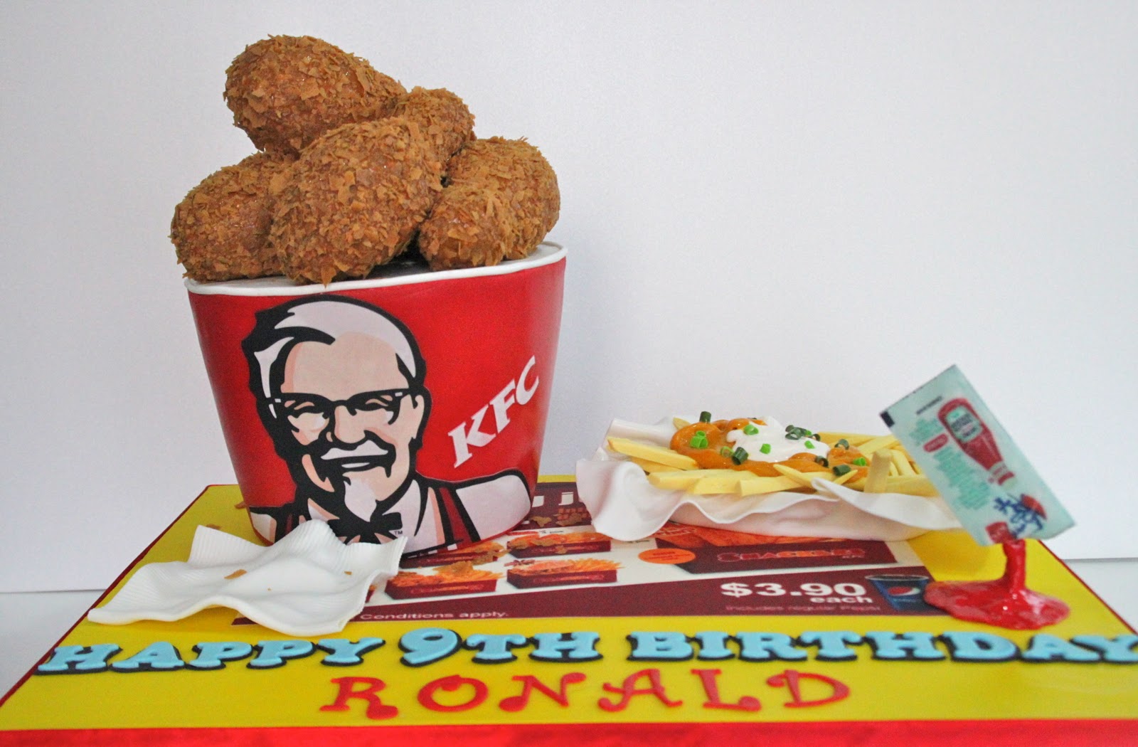 Celebrate with Cake!: KFC Fried Chicken and Cheese Fries Cake