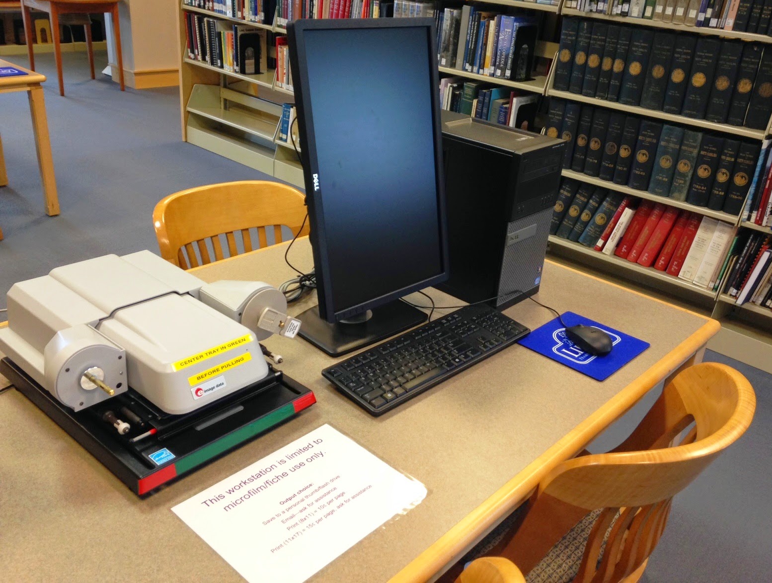 The Rowell Bosse North Carolina Room: Digital Microfilm/Fiche Reader