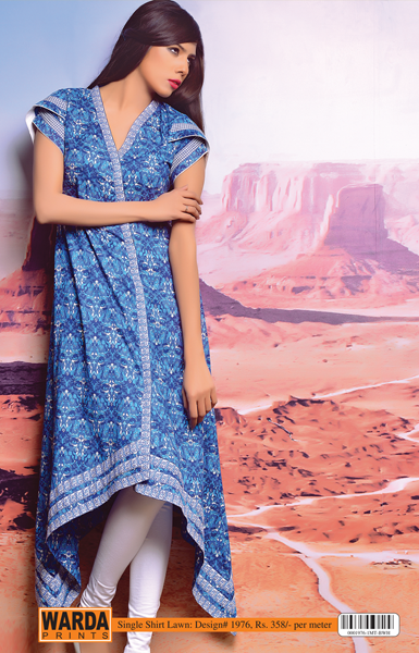 Single Shirt Lawn Collection 2014 by Warda | New Lawn Prints 2014 ...