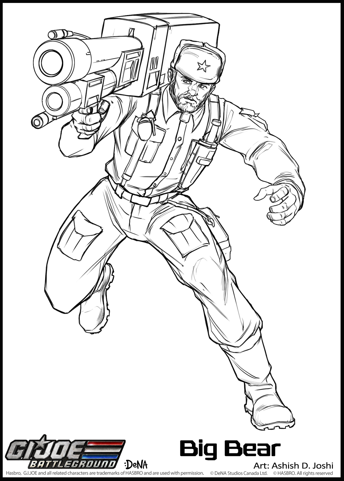 ATOMIC HERMIT: G.I.JOE Battleground line Art