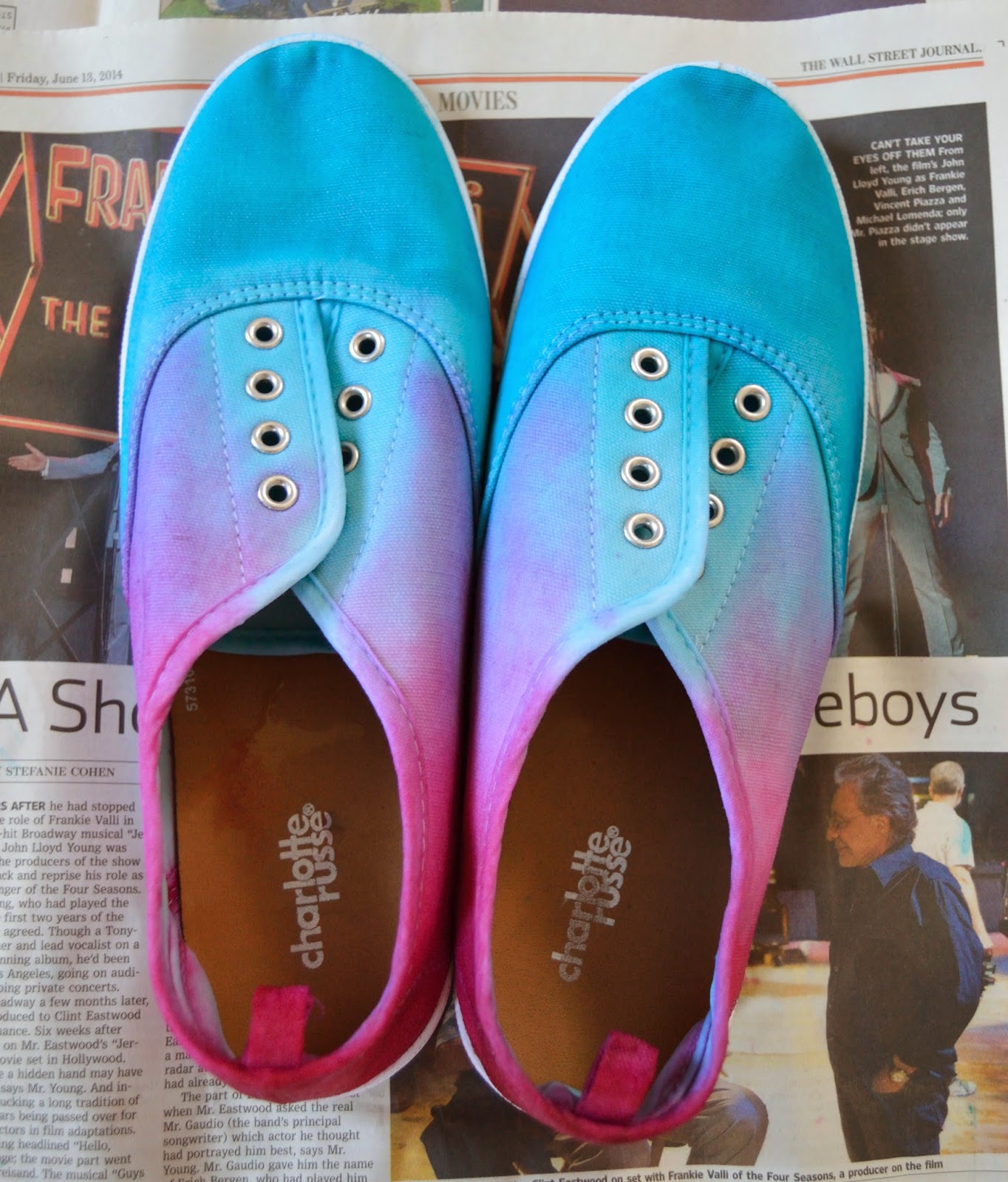 Vikalpah: How to DIY (Dye-It-Yourself) triple tone striped shoes