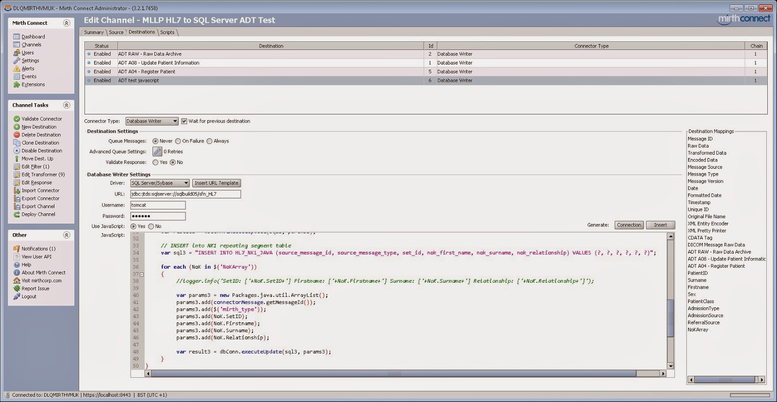 HL7 Stuff: Writing repeating HL7 Segments using MIRTH Connect