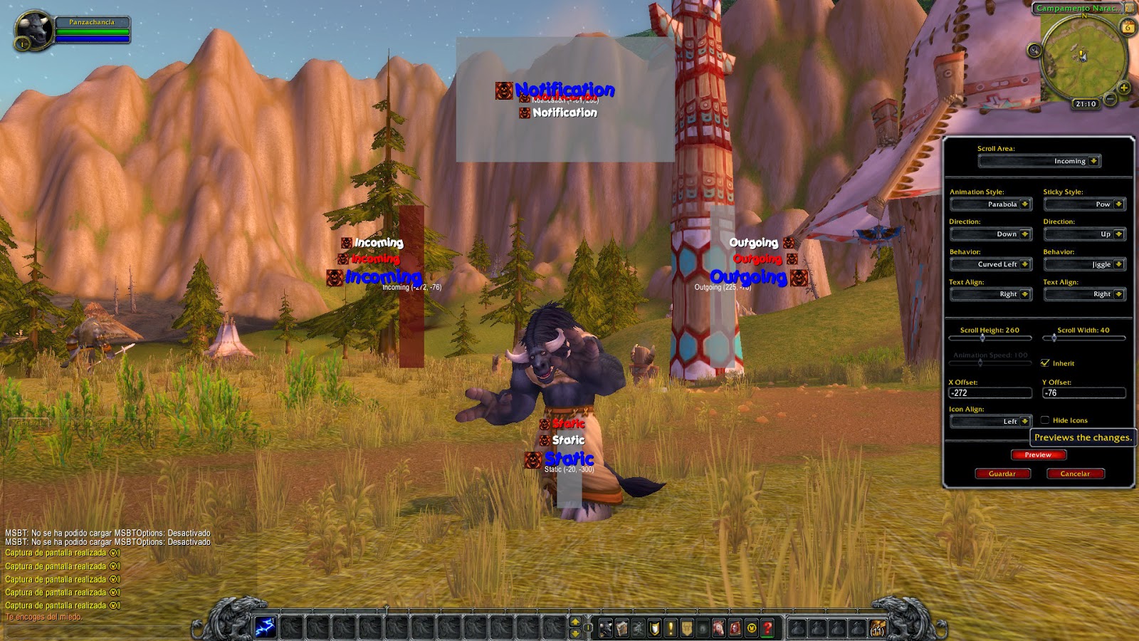 Addon del día.: Addon del día: Mik's Scrolling Battle Text.