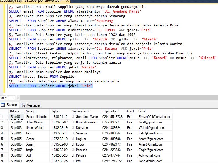 Tugas 2 pemrograman SQL ~ umamemo
