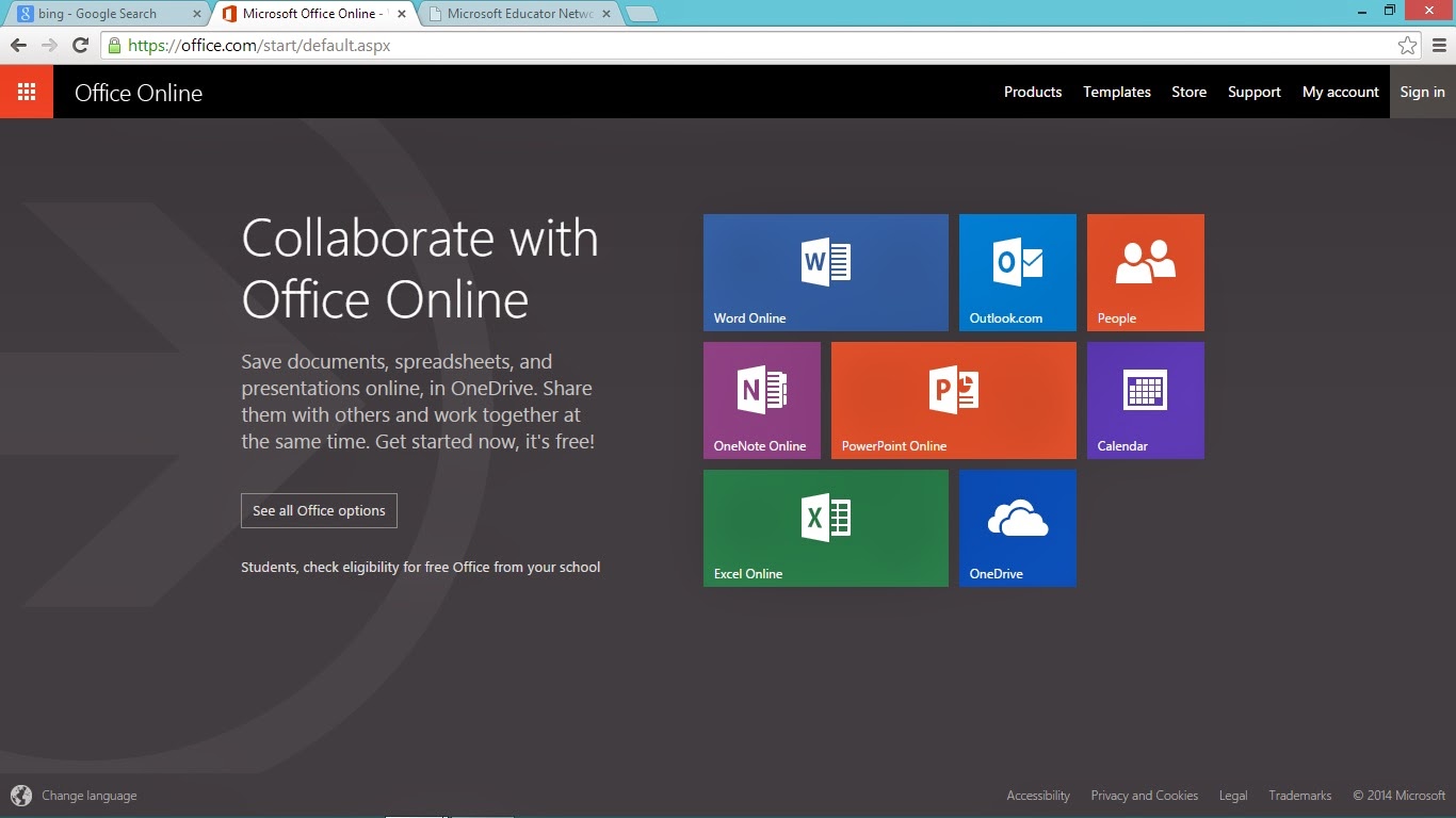 Microsoft Office Online And One Drive In The Clouds