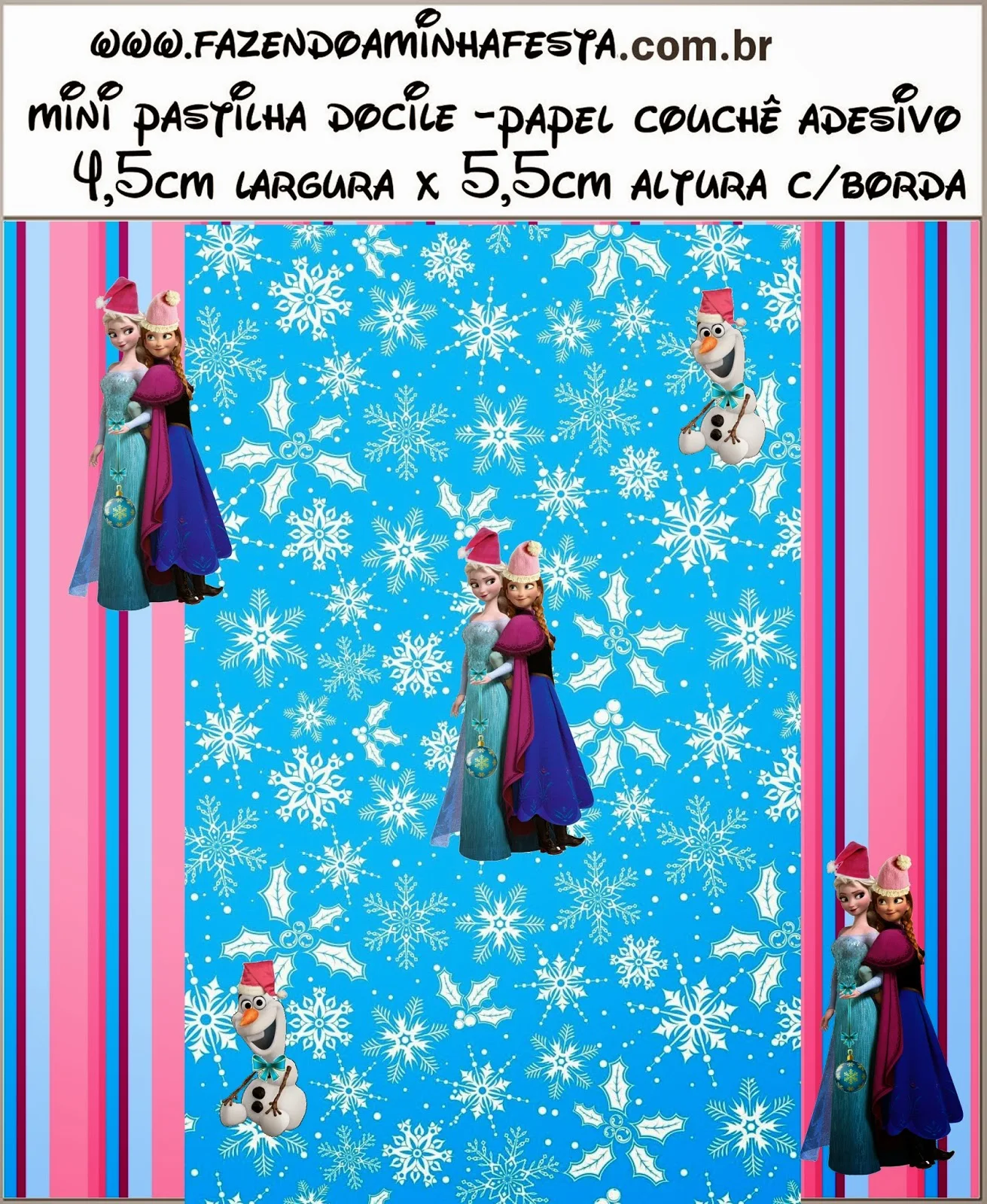 Frozen in Christmas: Free Printable Candy Bar Labels. - Oh My Fiesta ...