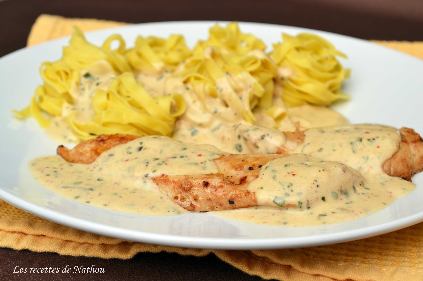 Ma cuisine au fil de mes idées...: Escalopes de poulet, sauce crémeuse ...