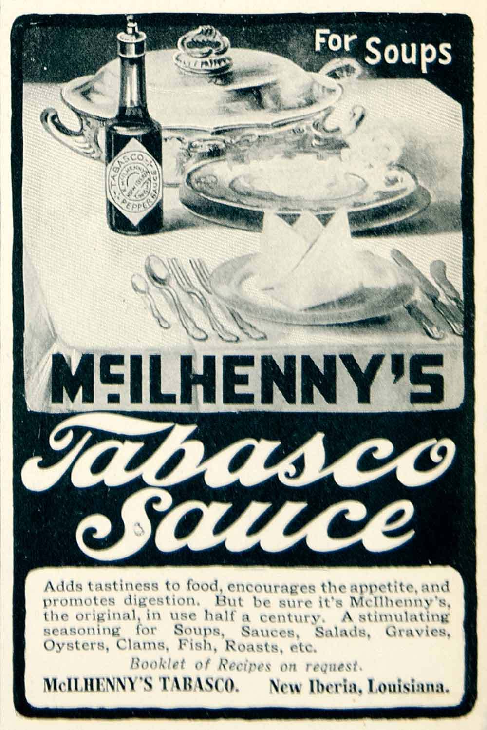 Vintage Recipe Blog: Ad: 1905 Tabasco Sauce