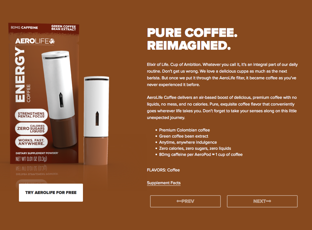 AeroShot: Inhalable Caffeine | Graphic Design Blog