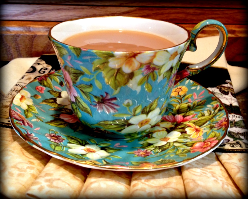 Of Afternoon Tea...: Crown Kensington Teal Chintz